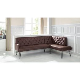 exxpo - sofa fashion Eckbank Doppio, Frei im Raum stellbar, braun