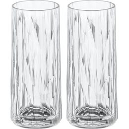 Koziol Longdrinkglas CLUB No. 3, Kunststoff, unzerbrechlich,recycelbar,spülmaschinengeeignet, 250ml, weiß