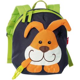 Sigikid Kinderrucksack Hase Mini, grün|orange|schwarz