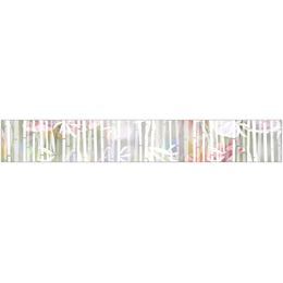 Fensterfolie Look Bamboo white, MySpotti, halbtransparent, glatt, 200 x 30 cm, statisch haftend, weiß