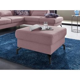 Sit & More sit&more Hocker Percy, Fußhöhe 15cm, wahlweise mit unterschiedlichen Fußfarben, rosa