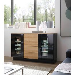 Places of Style Sideboard Cayman, Breite ca. 136 cm, schwarz