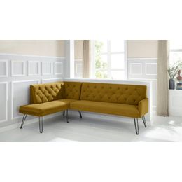 exxpo - sofa fashion Eckbank Doppio, Frei im Raum stellbar, goldfarben