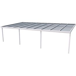 Gutta Terrassendach Premium, BxT: 913,5x506 cm, Bedachung Doppelstegplatten, BxT: 914x506 cm, Dach Polycarbonat Opal, weiß