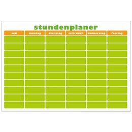 MySpotti Wandsticker Memo Kids Stundenplaner orange-grün (1 St), mit Whiteboard-Oberfläche, grün