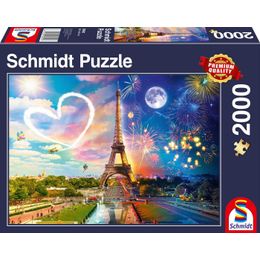 Schmidt Spiele Puzzle Paris, Tag und Nacht, 2000 Puzzleteile, bunt