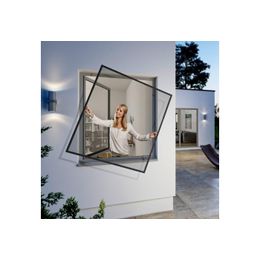 Windhager Insektenschutz-Fensterrahmen FlexiFit, BxH: 100x120 cm, grau