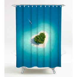 Sanilo Duschvorhang Dream Island Breite 180 cm, blau|grün