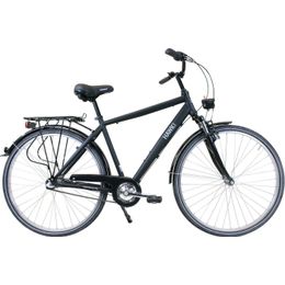 HAWK Bikes Cityrad HAWK Citytrek Gent Premium, 3 Gang Shimano Nexus 3-Gang Schaltwerk, für Damen und Herren, schwarz