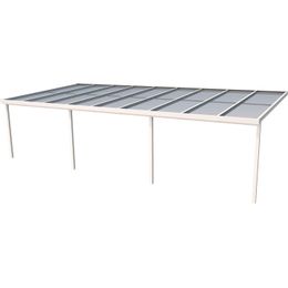 Gutta Terrassendach Premium, BxT: 913,5x406 cm, Bedachung Doppelstegplatten, BxT: 914x406 cm, Dach Polycarbonat Opal, weiß