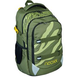 neoxx Schulrucksack Active, Ready for Green, aus recycelten PET Flaschen, grün