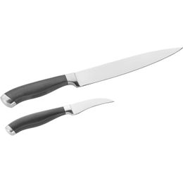 Pinti Inox PINTINOX Messer-Set Coltelli Professional (Set, 2-tlg), (Aufschnittmesser, Gemüsemesser), Edelstahl, spülmaschinengeeignet, schwarz|silberfarben