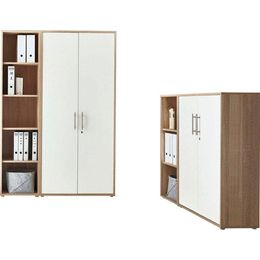 BMG Möbel Büromöbel-Set Tabor Office, (Set, 2-St), beige|weiß