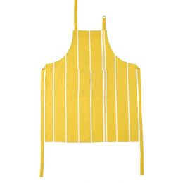 stuco Kochschürze Streifen, (1-tlg), mit Tasche und jacquardartiger Streifenwebung, gelb|weiß