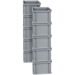 Aufbewahrungsbox Eurobehälter Profi (Set, 10 St), BxTxH: 20x30x22 cm, 9 l, grau
