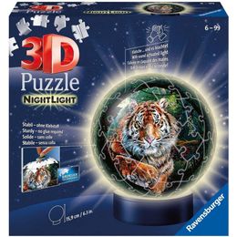 Ravensburger Puzzleball Nachtlicht Raubkatzen, 72 Puzzleteile, mit Leuchtsockel inkl. LEDs; FSC® - schützt Wald - weltweit, bunt