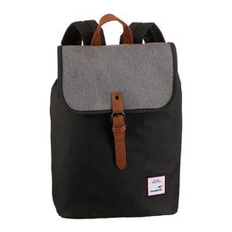 Kangaroos Cityrucksack, in schlichter Optik, schwarz