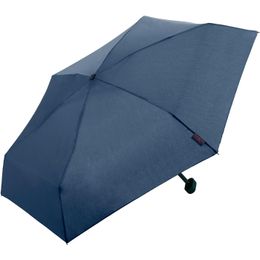 Euroschirm® Taschenregenschirm Dainty, marineblau, extra flach und kurz, blau