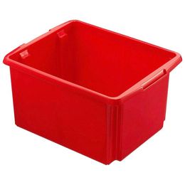 Stapelbox (Set, 10 St), BxTxH: 36x45,5x24,5 cm, 32 l, rot