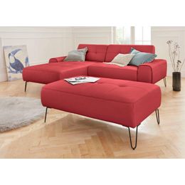 exxpo - sofa fashion Hocker Taranto, rot