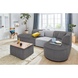 Andas Sofa-Eckelement Alesund, als Einzelteile oder Modulteil, grau