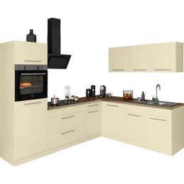 Wiho-Küchen wiho Küchen Winkelküche Unna, mit E-Geräten, Stellbreite 260 x 220 cm, gelb