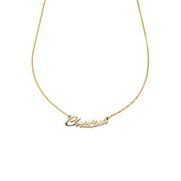 Firetti Namenskette Schmuck Geschenk Silber 925 Halskette mit deinem Namen, mit Zirkonia (synth), gelb|goldfarben