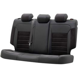 WALSER Autositzbezug Bari, 1 Rücksitzbankbezug für Normalsitze, passgenau für Ford Kuga II (DM2) 05/2012-Heute, schwarz