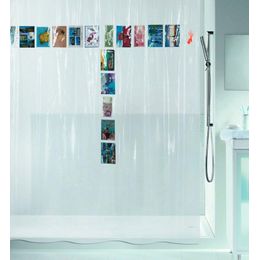 Spirella Duschvorhang Postcard Breite 180 cm, Höhe 200 cm, weiß
