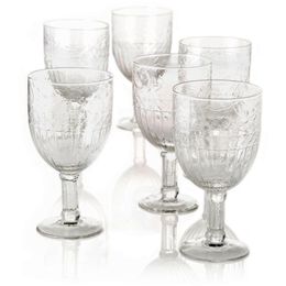 Schneider Weißweinglas, Glas, Recycling-Glas, 6-teilig, weiß