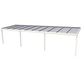 Gutta Terrassendach Premium, BxT: 1014x306 cm, Bedachung Dachplatten, BxT: 1014x306 cm, Dach Acryl klar, weiß