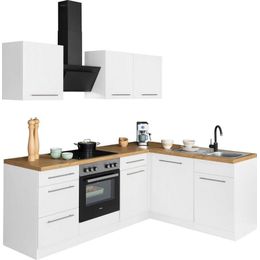 Wiho-Küchen wiho Küchen Winkelküche Unna, mit E-Geräten, Stellbreite 220 x 170 cm, beige|weiß