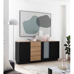 Places of Style Sideboard Cayman, Breite ca. 181 cm, schwarz