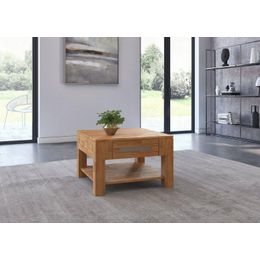 Home Affaire Couchtisch Kolding, Massivholz mit Schublade, braun