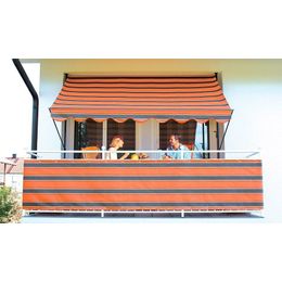 Angerer Freizeitmöbel Klemmmarkise orange-braun, Ausfall: 150 cm, versch. Breiten, braun|orange