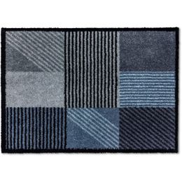 Schöner Wohnen Kollektion Fußmatte Manhattan 006, SCHÖNER WOHNEN-Kollektion, rechteckig, Höhe: 7 mm, Schmutzfangmatte, blau