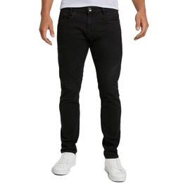 Tom Tailor Slim-fit-Jeans TROY unifarben, schwarz