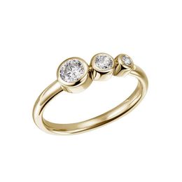 Firetti Fingerring Schmuck Geschenk Silber 925 Silberring Ring glitzernd, mit Zirkonia (synth), gelb|goldfarben|weiß