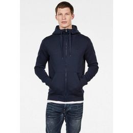 G-Star Raw Kapuzensweatjacke Premium Basic Hooded Zip Sweater, blau