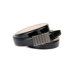 Anthoni Crown Ledergürtel Automatik Damengürtel mit filigraner Schließe, schwarz