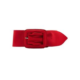 AnnaMatoni Ledergürtel mit bezogener Schließe, rot