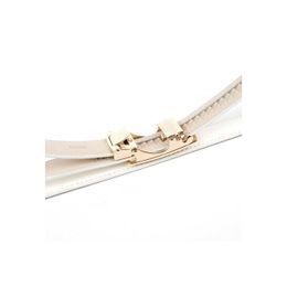 Anthoni Crown Ledergürtel 2,5 cm schmaler Ledergürtel, weiß