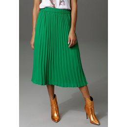 Aniston CASUAL Plisseerock in trendiger Farbpalette, grün