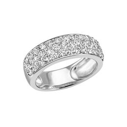 Firetti Fingerring Schmuck Geschenk Silber 925 Silberring Pavé-Ring glitzernd, mit Zirkonia (synth), silberfarben|weiß