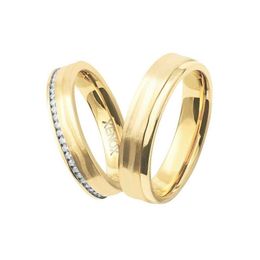 XENOX Partnerring XENOX & FRIENDS, X5040, X5041, wahlweise mit oder ohne Zirkonia, gelb|goldfarben