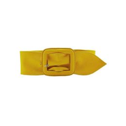 AnnaMatoni Ledergürtel mit bezogener Schließe, gelb