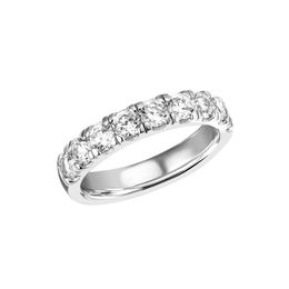 Firetti Fingerring Schmuck Geschenk Silber 925 Silberring Ring Memoire-Optik glitzernd, mit Zirkonia (synth), silberfarben|weiß