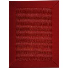 Sisalteppich Manaus, Astra, rechteckig, Höhe: 6 mm, echtes Sisalprodukt, Wohnzimmer, rot