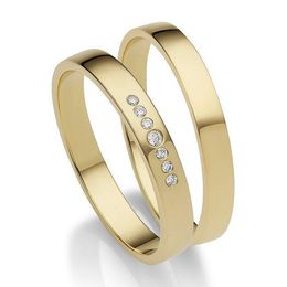 Firetti Trauring Schmuck Geschenk Gold 375 Hochzeit Ehering "LIEBE", Made in Germany, wahlweise mit oder ohne Brillanten, gelb|goldfarben