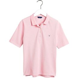 Gant Poloshirt mit Logo-Stickerei, rosa